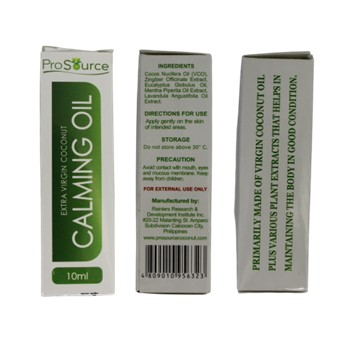 ProSource Extra Virgin Coconut Calming Oil 10ml | Sysu International Inc.